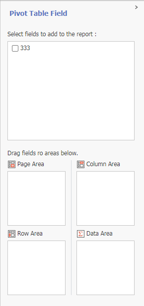 Pivottable Field